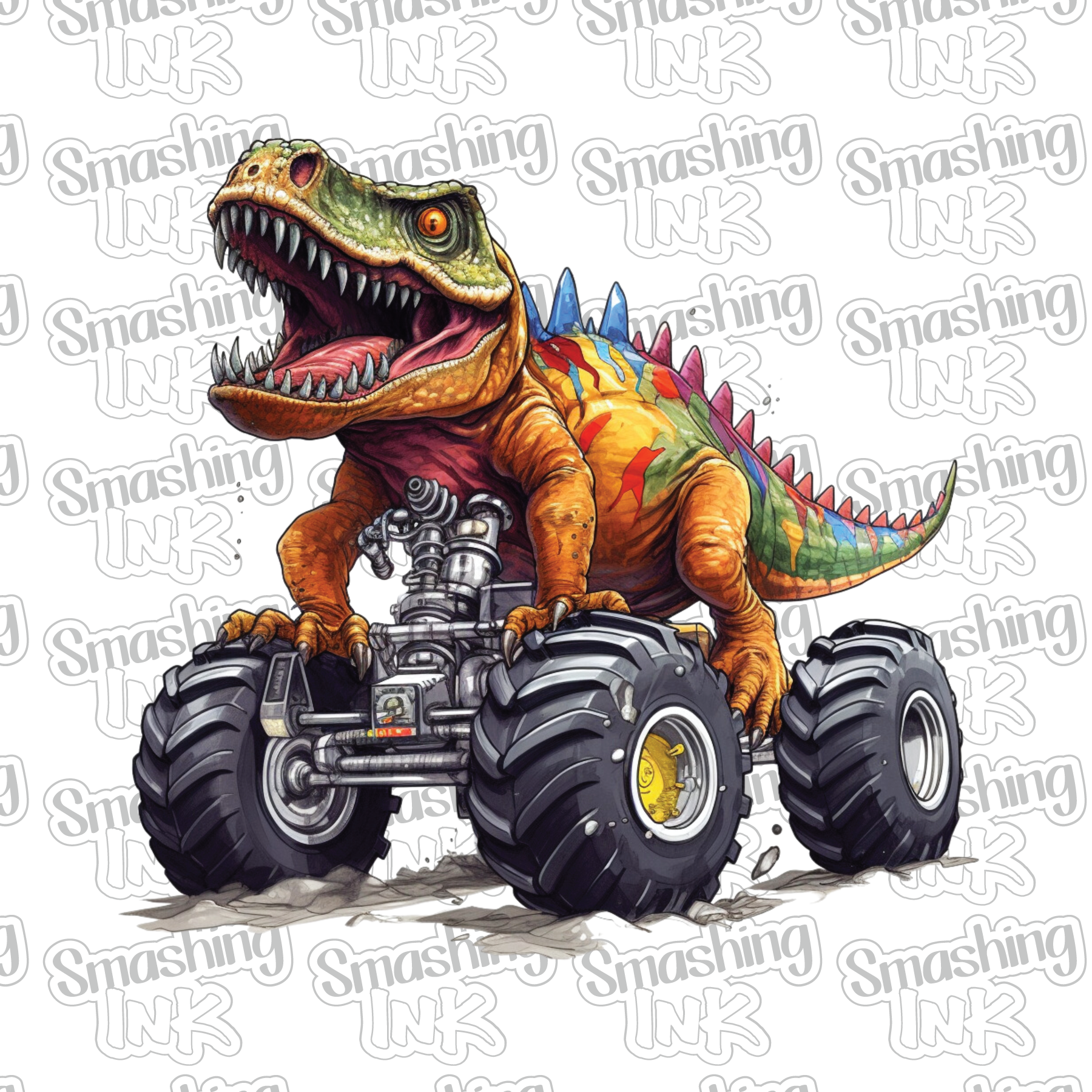 Dinosaur Monster Truck 4 - Heat Transfer | DTF | Sublimation (TAT 3 BU ...