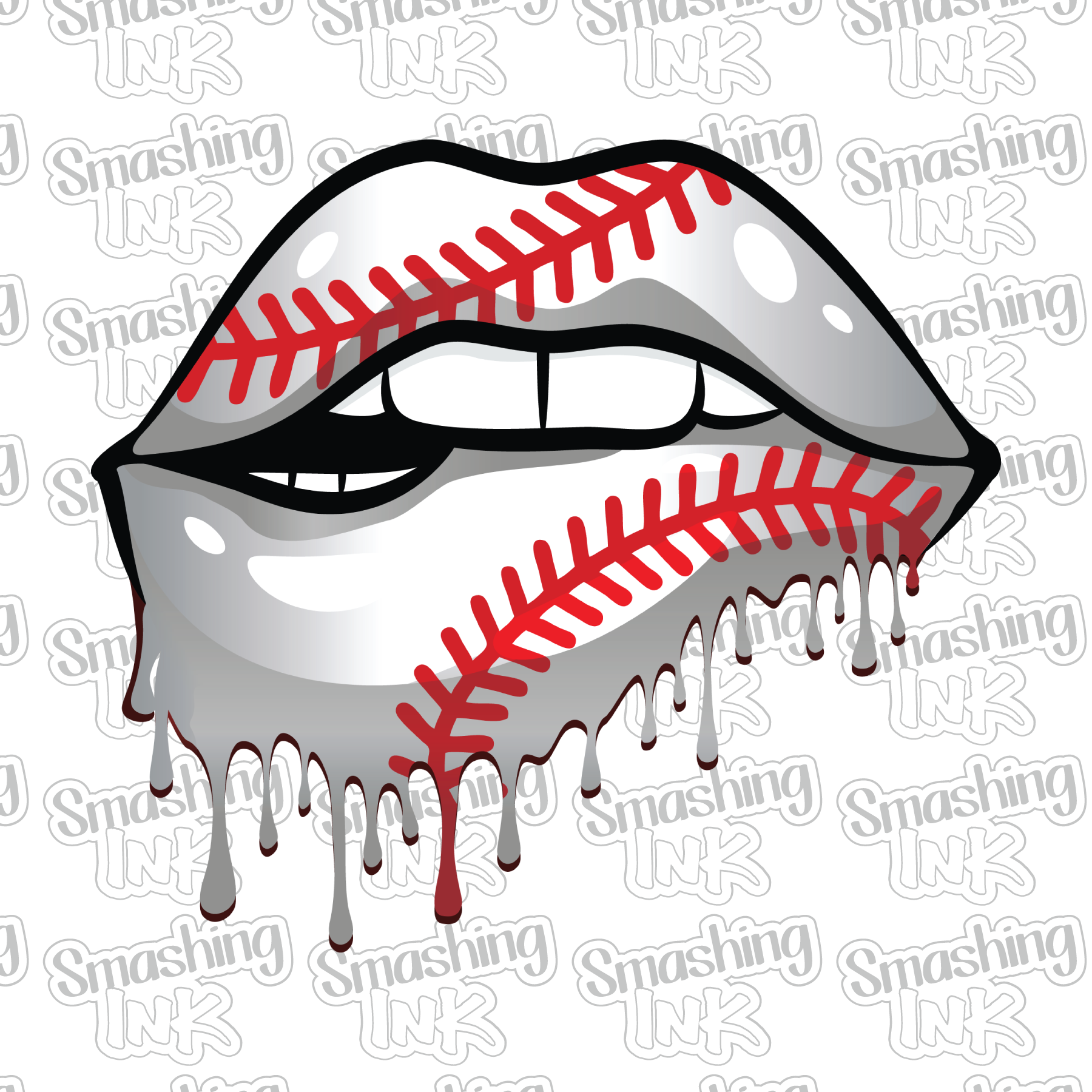 Baseball Lips - Heat Transfer | DTF | Sublimation (TAT 3 BUS DAYS) [3B ...