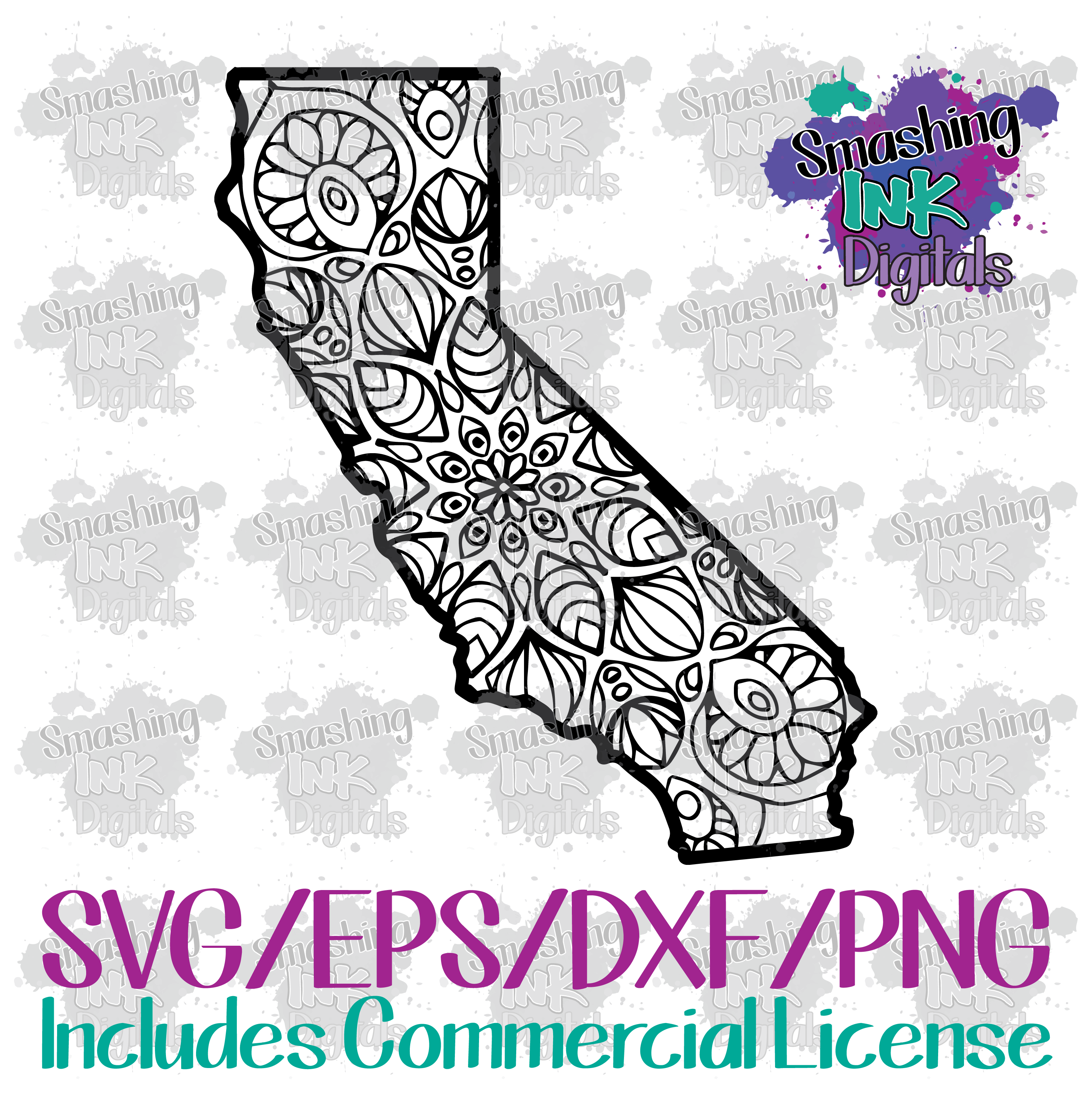 California Mandala - SVG Cutting File – Smashing Ink Vinyl