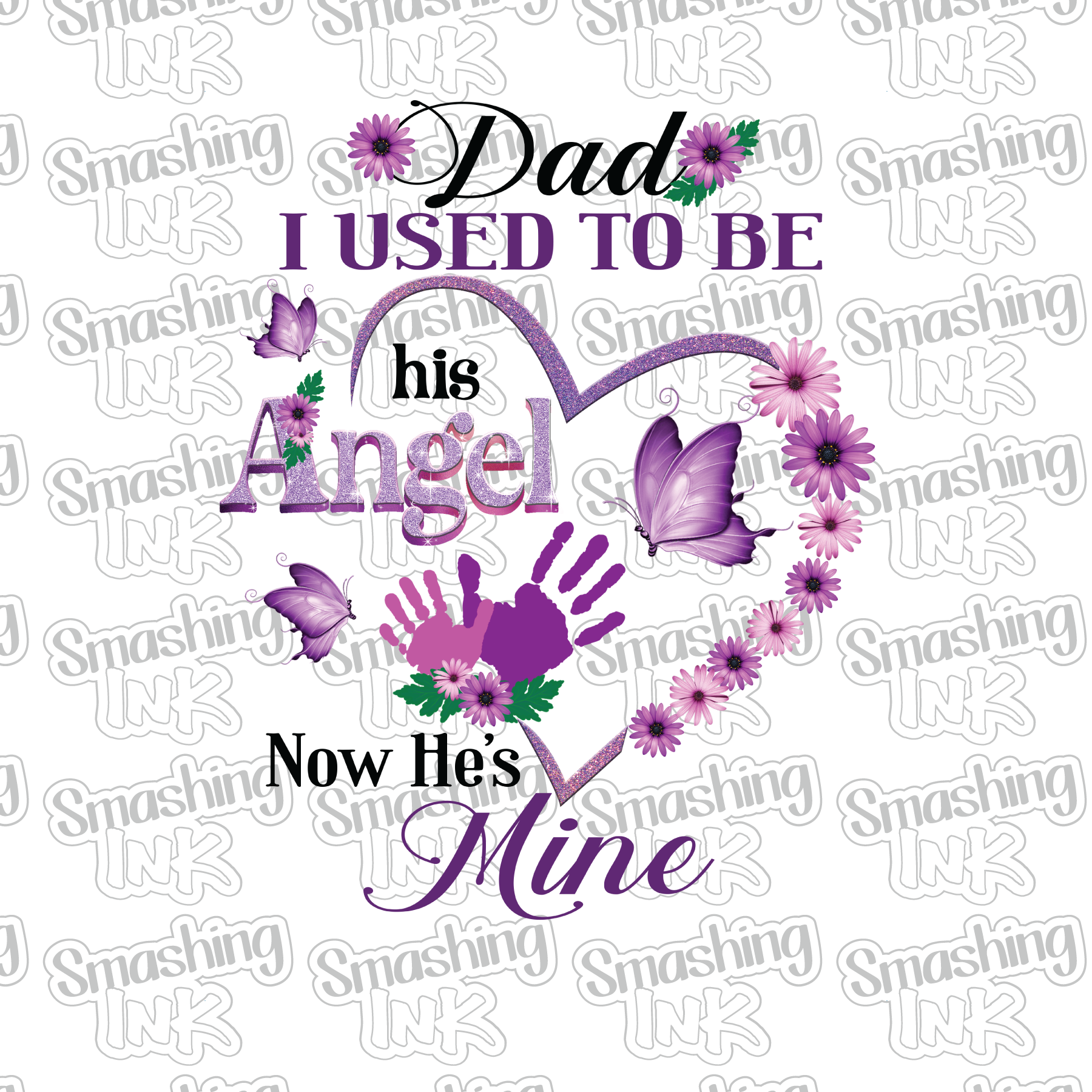 Dad Is My Angel In Heaven - Heat Transfer | DTF | Sublimation (TAT 3 B ...
