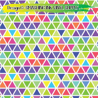 Colorful Triangles ★ Pattern Vinyl | Faux Leather | Sublimation (TAT 3 ...