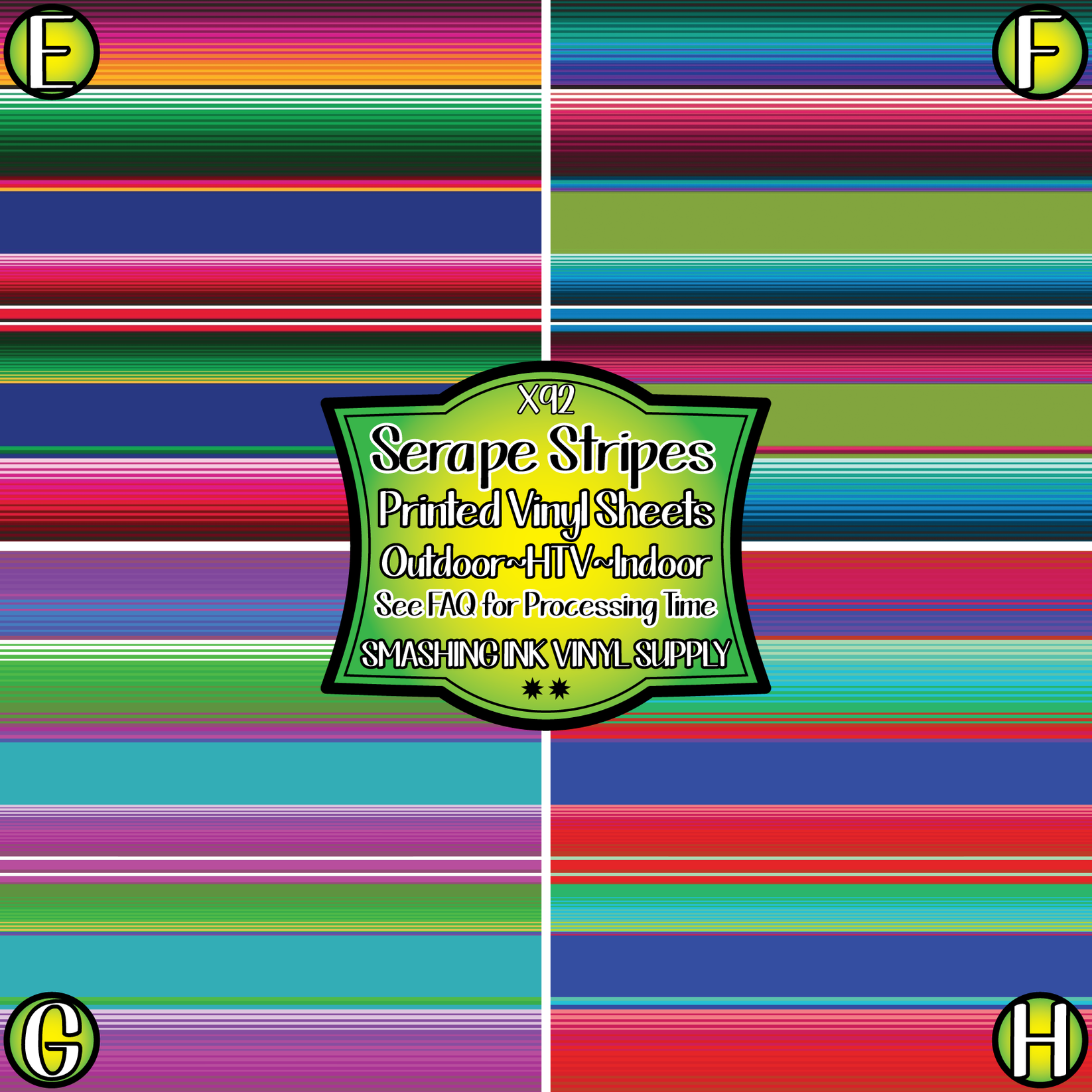 Serape Stripes ★ Pattern Vinyl | Faux Leather | Sublimation (TAT 3 BUS ...