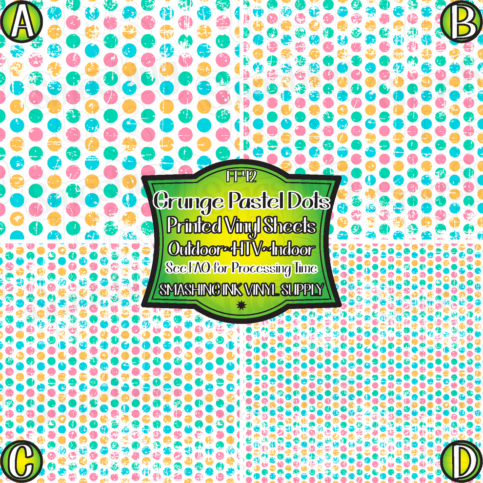 Grunge Pastel Dots ★ Pattern Vinyl | Faux Leather | Sublimation (TAT 3 ...