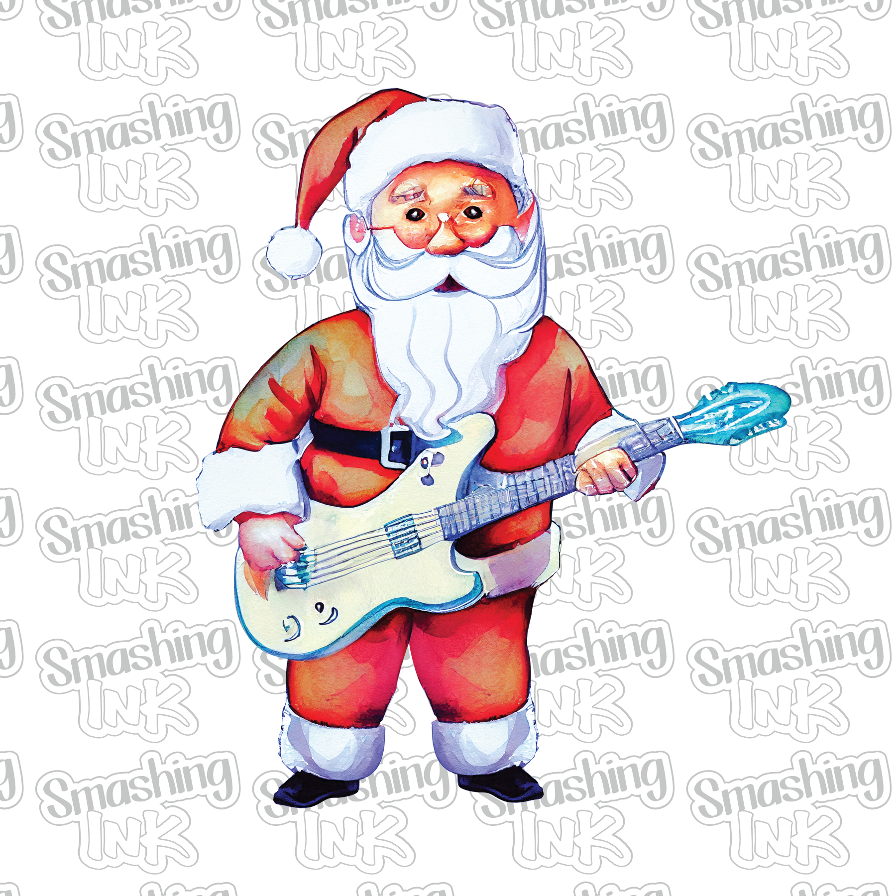Guitar Santa - Heat Transfer | DTF | Sublimation (TAT 3 BUS DAYS) [4G4 ...