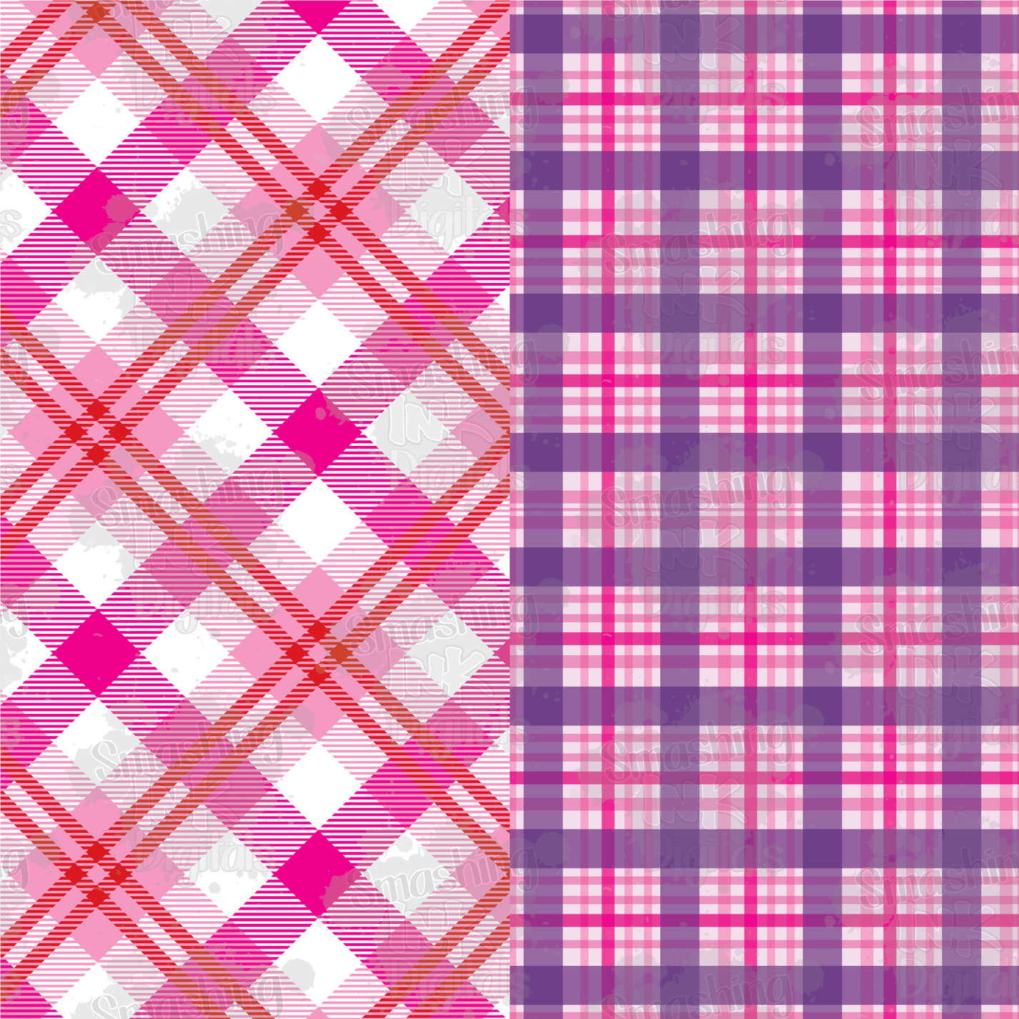 Valentine's Plaid - Digital Paper – Smashing Ink Vinyl