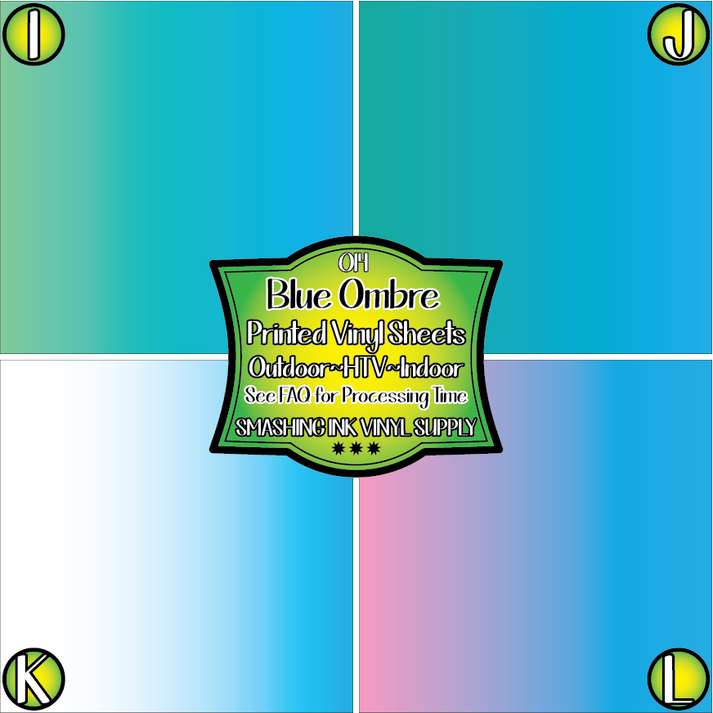 Blue Ombre ★ Printed Vinyl Sheets | Faux Leather | Laser Safe ...