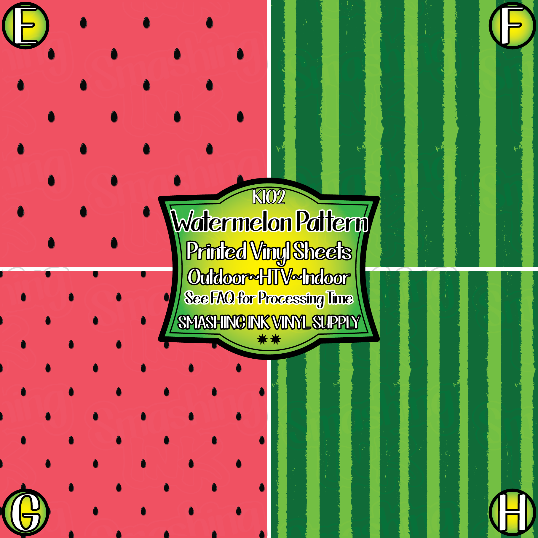 Watermelon ★ Pattern Vinyl | Faux Leather | Sublimation (TAT 3 BUS DAY ...