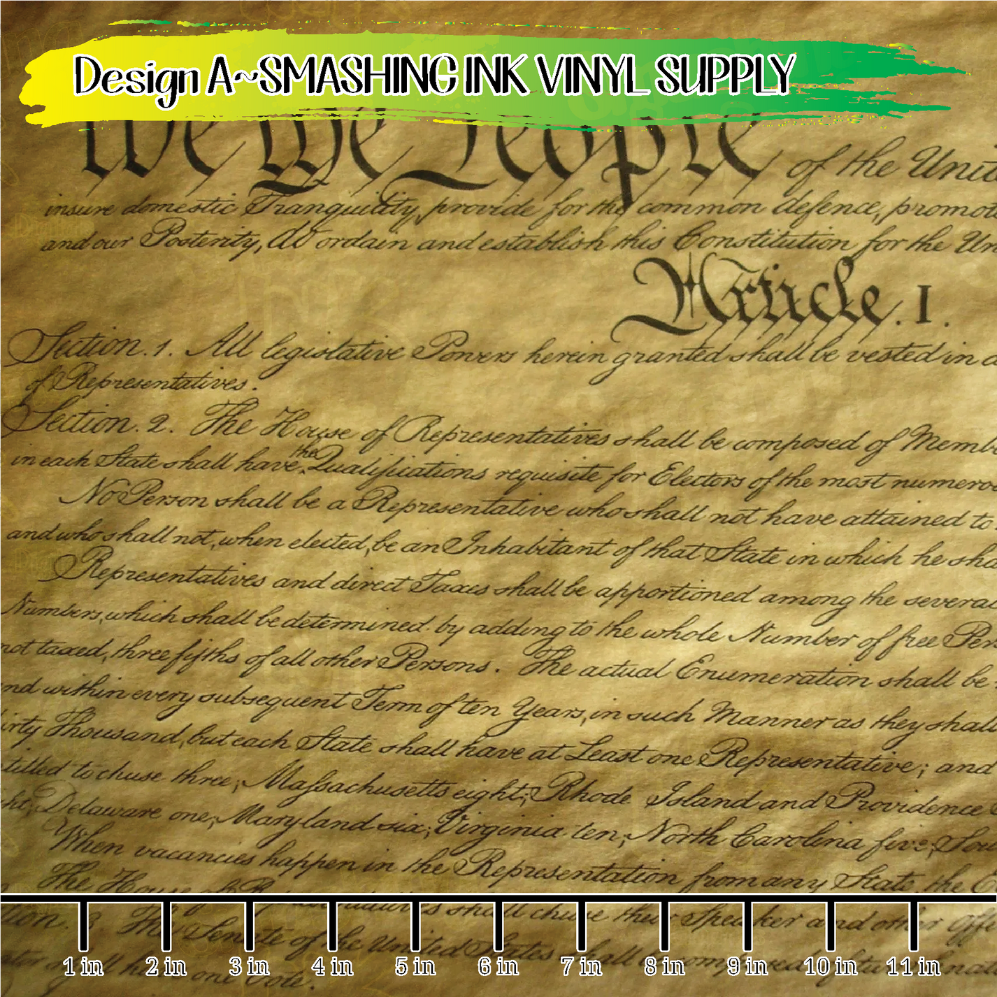 US Constitution ★ Printed Vinyl Sheets | Faux Leather | Laser Safe ...