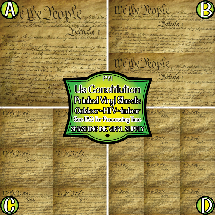 US Constitution ★ Pattern Vinyl | Faux Leather | Sublimation (TAT 3 BU ...