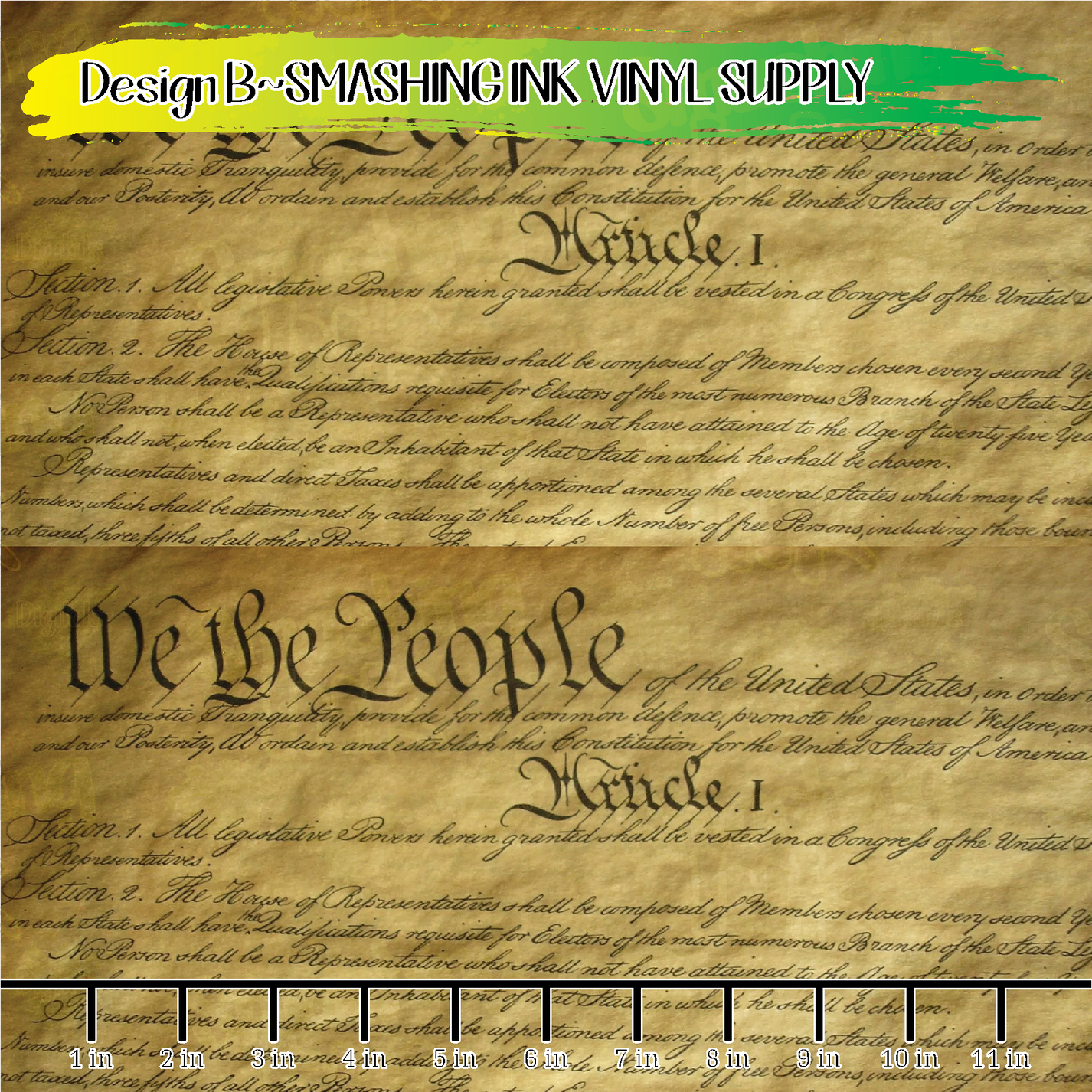 US Constitution ★ Printed Vinyl Sheets | Faux Leather | Laser Safe ...