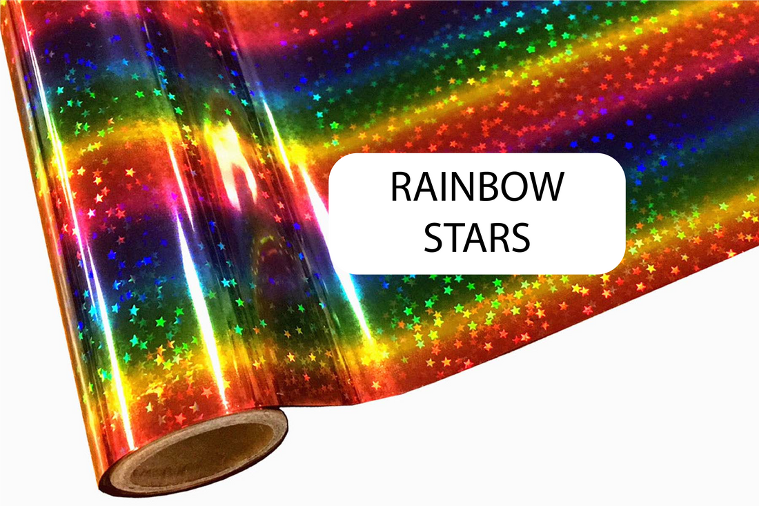 Rainbow Stars - Heat Transfer Foil – Smashing Ink Vinyl
