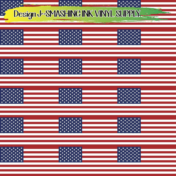 American Flag 2x4 in ★ Printed Vinyl Sheets | Faux Leather | Laser Saf ...