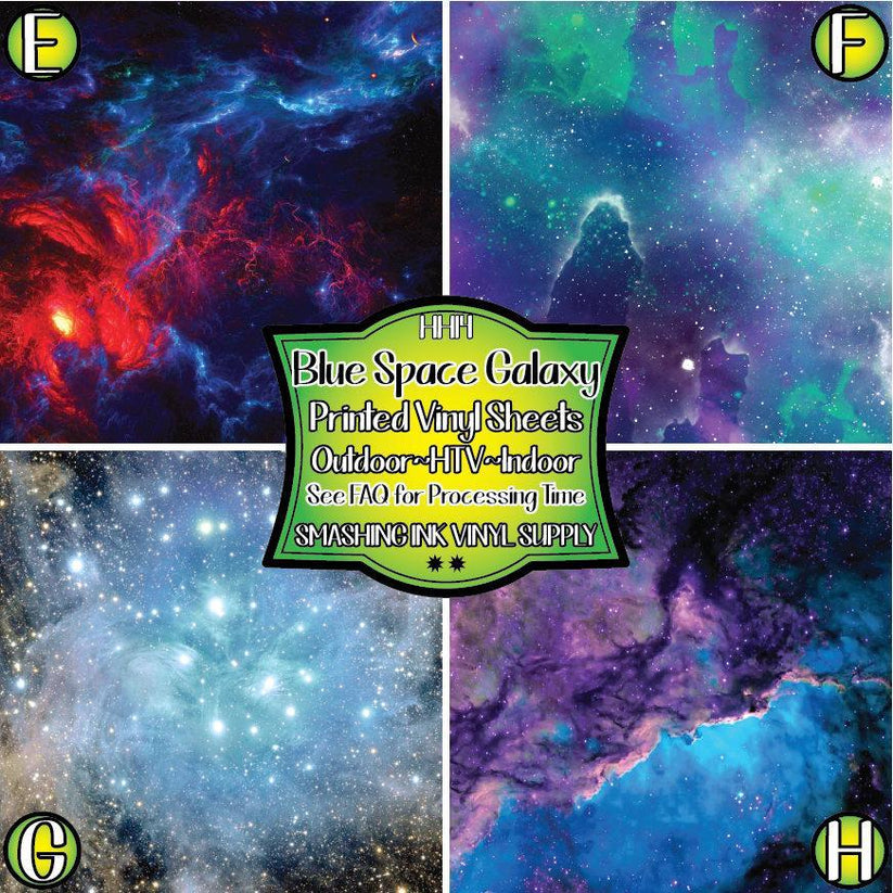 Blue Galaxy Space ★ Pattern Vinyl | Faux Leather | Sublimation (TAT 3 ...