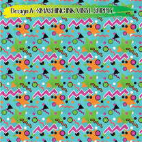 Retro 90s Pattern ★ Pattern Vinyl | Faux Leather | Sublimation (TAT 3 ...