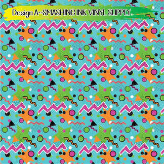 Retro 90s Pattern ★ Pattern Vinyl | Faux Leather | Sublimation (TAT 3 ...