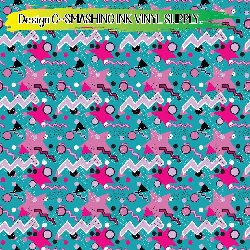 Retro 90s Pattern ★ Printed Vinyl Sheets | Faux Leather | Laser Safe ...