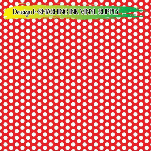 Red White Polka Dots ★ Printed Vinyl Sheets | Faux Leather | Laser Saf ...