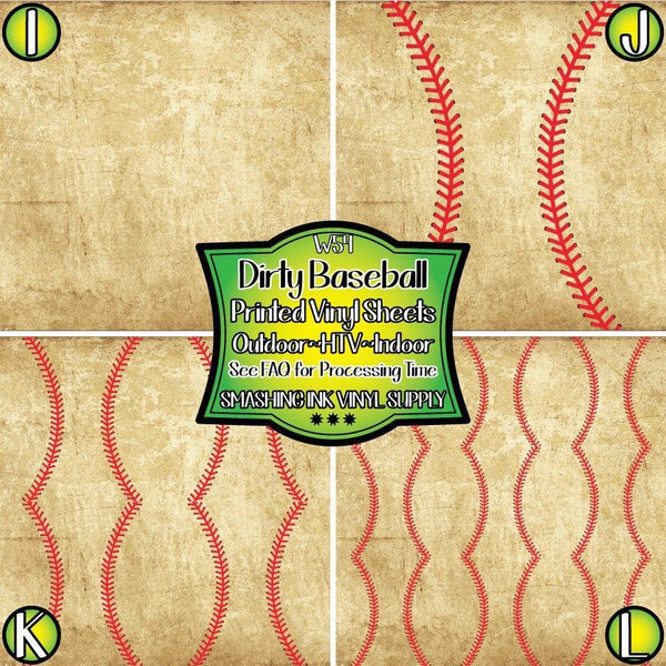 Dirty Baseball ★ Pattern Vinyl | Faux Leather | Sublimation (TAT 3 BUS ...