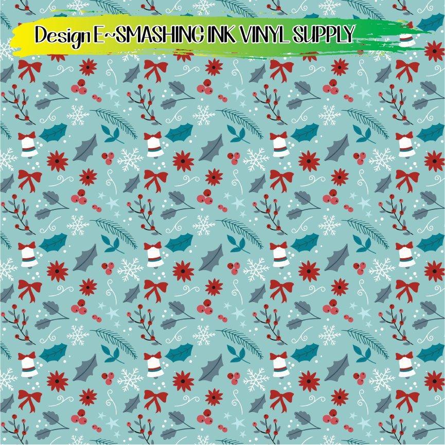 Holiday Floral ★ Pattern Vinyl | Faux Leather | Sublimation (TAT 3 BUS ...