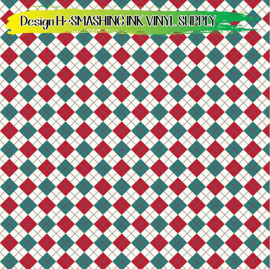 Christmas Patterns ★ Printed Vinyl Sheets | Faux Leather | Laser Safe ...